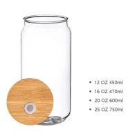 China IKOO Eco-Friendly Glass Tumbler with Bamboo Lid and Glass Straw for Hot and Cold Beverages for sale