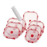China IKOO Airtight Vacuum Glass Food Container with PP Lid and Silicon Gasket for Freshness Preservation for sale