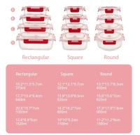 China IKOO Airtight Vacuum Glass Food Container with PP Lid and Silicon Gasket for Freshness Preservation for sale