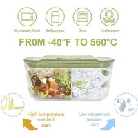China IKOO Modern and Stylish Teal Color Glass Container with PP Lid Made of High Borosilicate Glass for Food Storage for sale