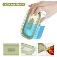 China IKOO Modern and Stylish Teal Color Glass Container with PP Lid Made of High Borosilicate Glass for Food Storage for sale