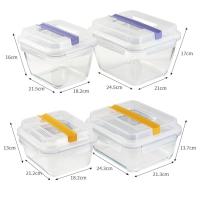 China IKOO Extra Large Borosilicate Glass Food Storage Container with Airtight Leak-proof Lid and BPA Free Handle for sale