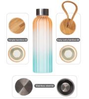China Leak-proof Airtight Lid Borosilicate Glass Water Bottle Dishwasher and Microwave Safe for Hot and Cold Beverages for sale
