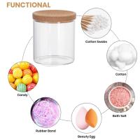 China IKOO Rectangular Glass Jar with Cork Lid and Tray - High Borosilicate Glass Storage Jar for 300ml and 715ml Kitchen and Bathroom Accessories for sale