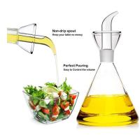 China IKOO High Borosilicate Glass Oil Cruet and Decanter with 700ml Capacity and Non-drip Design for Kitchen for sale