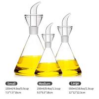 China IKOO High Borosilicate Glass Oil Cruet and Decanter with 700ml Capacity and Non-drip Design for Kitchen for sale