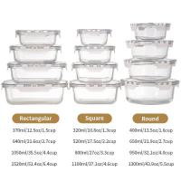 China IKOO Glass Food Storage Containers with Lids - Airtight & Leakproof - Microwave/Oven/Freezer Safe - BPA Free - Ideal for Meal Prep, Storing Leftover & Lunch for sale
