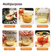China IKOO High Borosilicate Glass Measuring Cup Set with Easy-to-Read Markings Curved Spout and Easy-Grip Handles for Precise Cooking and Baking for sale