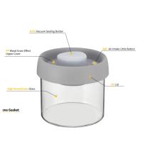 China High Borosilicate Glass Vacuum Jar with Leak-proof Seal and Stackable Design for Food Storage for sale