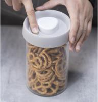 China High Borosilicate Glass Vacuum Jar with Leak-proof Seal and Stackable Design for Food Storage for sale