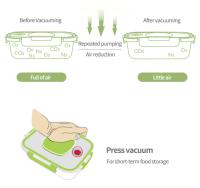 China IKOO High Borosilicate Glass Airtight BPA-Free Vacuum Glass Storage Container for Fresh Food Preservation for sale