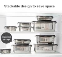 China IKOO Airtight Freezer Safe Oven Safe Stainless Steel Food Container with BPA-free PP Lid for sale