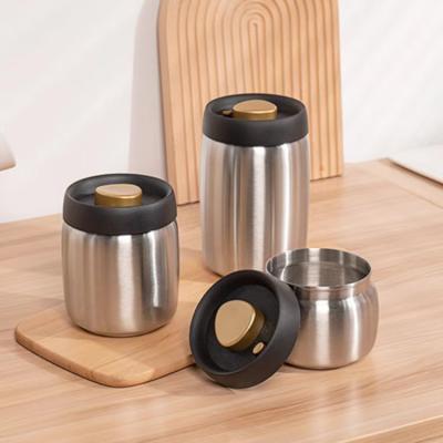 China IKOO Airtight Vacuum Food Jar Stainless Steel Canister with 400ml 800ml 1200ml Capacity for Kitchen Storage for sale
