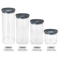 China IKOO GLASS Borosilicate Glass Canister with Airtight Seal – BPA-Free and Dishwasher Safe Food Storage Jar for Dry or Wet Foods for sale