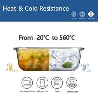 China IKOO Airtight & Leakproof Borosilicate Glass Food Storage Container - Microwave/Oven/Freezer Safe & BPA Free for Meal Prep for sale