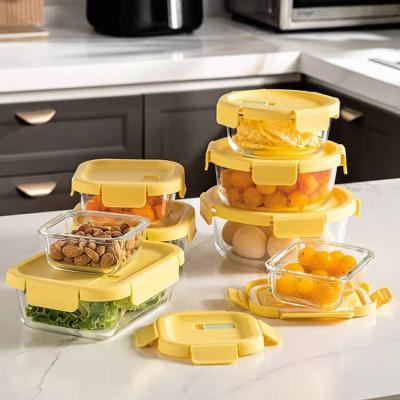 China IKOO Airtight & Leakproof Borosilicate Glass Food Storage Container - Microwave/Oven/Freezer Safe & BPA Free for Meal Prep for sale