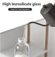 China IKOO High Borosilicate Glass Water Bottle with Leak-proof Airtight Lid and Time Marker Reminder - Dishwasher Safe for sale