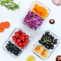 China IKOO High Borosilicate Glass Meal Prep Container with PP Lid and Silicone Gasket for Customized Logo Food Storage for sale