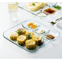 China IKOO Oven Safe Borosilicate Heat Resistant Glass Bakeware Baking Pan with 800ml Capacity for Cooking and Baking for sale