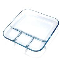 China IKOO Oven Safe Borosilicate Heat Resistant Glass Bakeware Baking Pan with 800ml Capacity for Cooking and Baking for sale