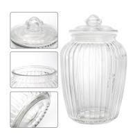 China IKOO 600ml 1400ml 1900ml Glass Canister and Fermentation Jar for Food Storage with Airtight Lid for sale