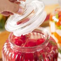 China IKOO 600ml 1400ml 1900ml Glass Canister and Fermentation Jar for Food Storage with Airtight Lid for sale