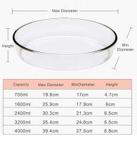 China IKOO High Borosilicate Glass Baking Dish with 0.7L to 4.0L Capacity Oven Microwave and Freezer Safe for sale