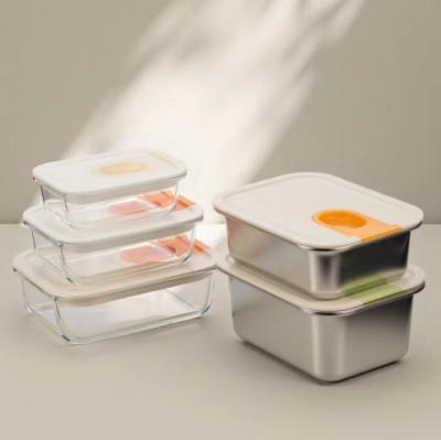 China IKOO GlideEase Stainless Steel Food Storage Container with Lid for sale