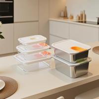 China 304 Stainless Steel Food Container with PP Lid 420ml to 1600ml for sale