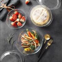 China Borosilicate Glass Casserole Dish -40°C to 560°C Heat Resistant for sale