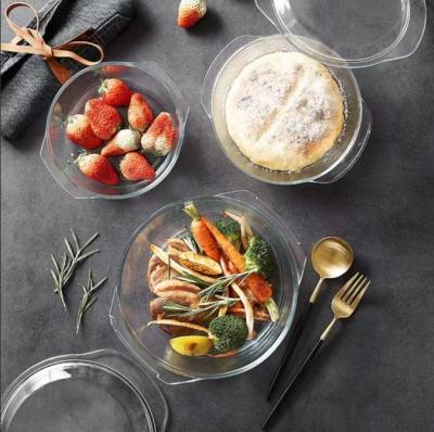 China Borosilicate Glass Casserole Dish -40°C to 560°C Heat Resistant for sale
