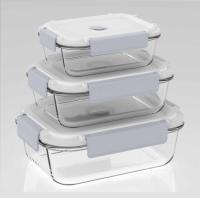 China IKOO Wholesale Vacuum Glass Food Containers 370ml to 1050ml with Manual Pump for sale