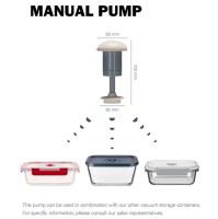 China IKOO Wholesale Vacuum Glass Food Containers 370ml to 1050ml with Manual Pump for sale