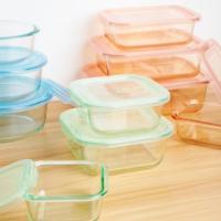 China IKOO Color Sprayed Glass Food Container with PP Lid - BPA Free for sale