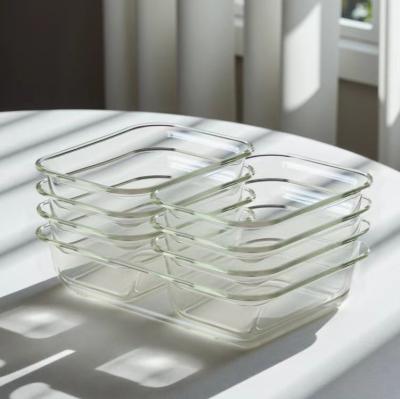 China IKOO Nestable Stackable Glass Food Storage Containers with Easy to Clean High Borosilicate Glass for sale