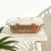 China IKOO 640ml BPA-Free Glass Food Container with Cool Lock Silicone Lid for sale