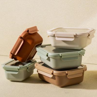 China IKOO Stackable Ceramic Food Storage Container with Glass Lid - Microwave Safe, Leak-proof, and Dishwasher Safe for sale