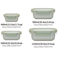 China IKOO Stackable Ceramic Food Storage Container with Glass Lid - Microwave Safe, Leak-proof, and Dishwasher Safe for sale