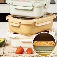 China IKOO Stackable Ceramic Food Storage Container with Glass Lid - Microwave Safe, Leak-proof, and Dishwasher Safe for sale