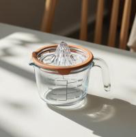 China IKOO High Borosilicate Glass Measuring Cup and Juicer with 500ml Capacity and Microwave Safe Design for sale