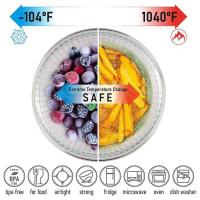 China IKOO High Borosilicate Glass Mixing Bowl with PP Lock Lid - Stackable and Oven Safe in 180ml to 3500ml Sizes for sale