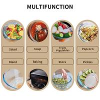 China High Borosilicate Glass Salad Bowl Set - 560℃ Oven Safe Nesting Kitchen Mixing Bowls for Serving and Baking for sale