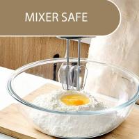China IKOO High Borosilicate Glass Mixing Bowl with Color-Sprayed Design and 560℃ Oven Safe for Baking and Salad for sale