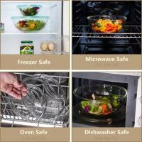 China IKOO High Borosilicate Glass Mixing Bowl with Color-Sprayed Design and 560℃ Oven Safe for Baking and Salad for sale