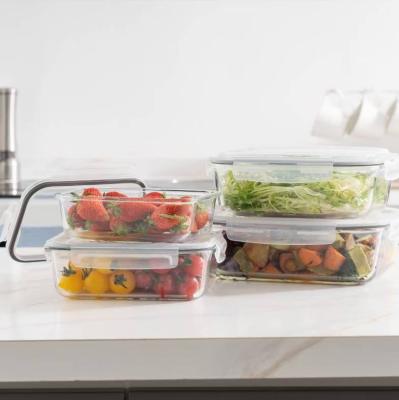 China IKOO High Borosilicate Glass Food Storage Container with Airtight Leak-Proof Lids - Oven and Microwave Safe Meal Prep Container for sale