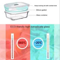 China Leak Proof Microwave Safe BPA Free Glass Food Container with Cool Lock PP Lid for Meal Prep for sale