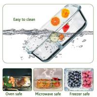 China IKOO High Borosilicate Glass Meal Prep Container with Airtight Cool Lock Lid and Stackable Design for sale