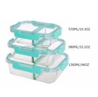 China IKOO High Borosilicate Glass Meal Prep Container with Airtight Cool Lock Lid and Stackable Design for sale