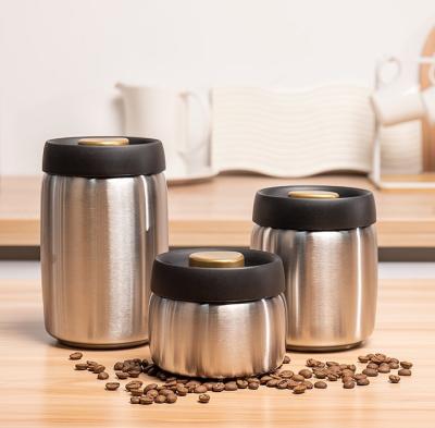 China IKOO 304 Stainless Steel Vacuum Coffee Canister - Airtight Multipurpose Food Storage Container for Coffee Beans and Tea for sale