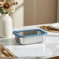 China IKOO 304 Stainless Steel Food Container 1L Leakproof with Silicone Lid for sale
